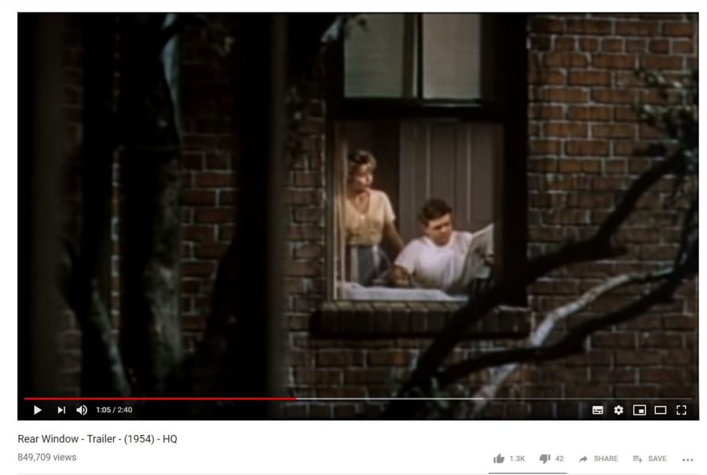 Study Notes for REAR WINDOW by Alfred Hitchcock