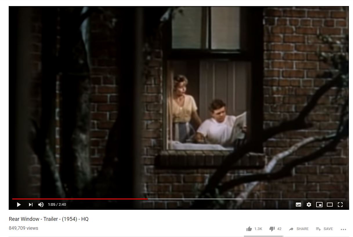 Study Notes for REAR WINDOW by Alfred Hitchcock